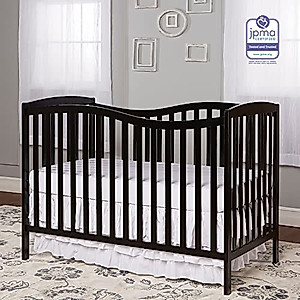 Dream On Me Chelsea 5-In-1 Convertible Crib In Black, JPMA Certified