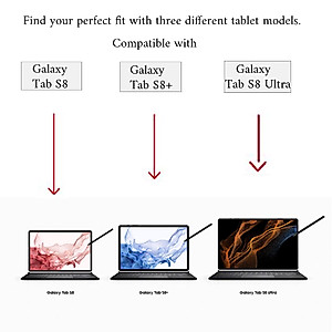 Galaxy Tab S8, S8plus, S8 Ultra Stylus Pen Replacement for Samsung Galaxy Tab S8, S8plus, S8 Ultra+ Tips/Nibs (Without Bluetooth)/Black