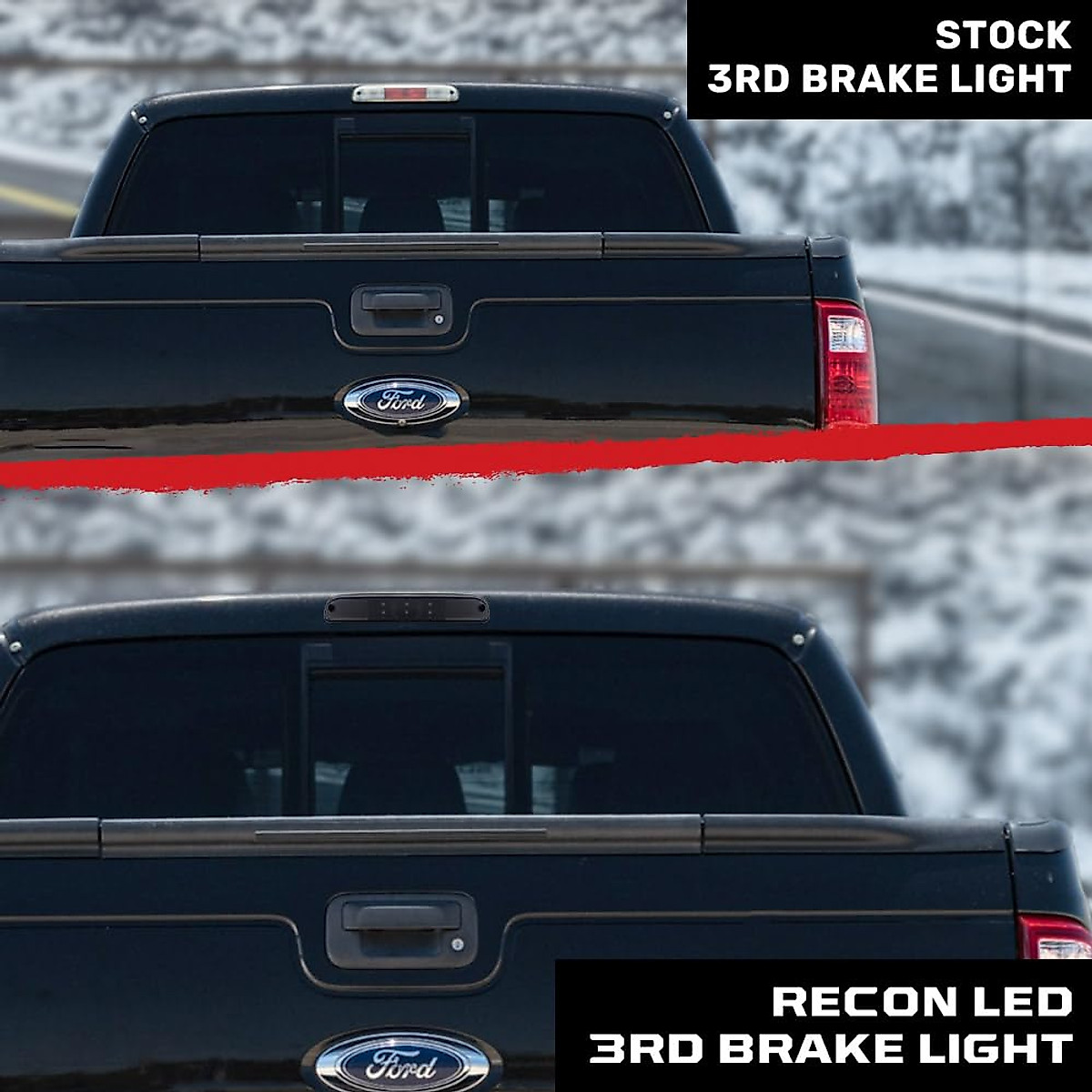 Recon 264116BK LED Third Brake Light Kit 1999-2006 Ford F250HD/F350/F450/F550 Super Duty & 1995-2003 Ranger - Smoked Lens