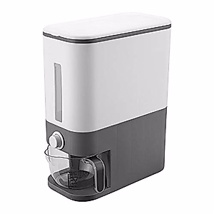 Automatic Plastic Cereal Dispenser Storage Box Measuring Cup Kitchen Food Tank Rice Container Organizer Grain Storage Cans