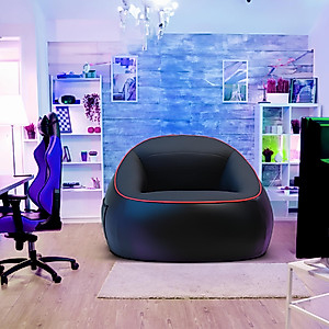 Mason Moon Bean Bag Chairs for Adults - 3FT - Cozy Big Bean Bag Chair - Lounging Dorm Chair - Round Black Floor Chair - Gaming Bean Bag Chair for Teens - Cover Only