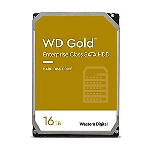 Western Digital 16TB WD Gold Enterprise Class Internal Hard Drive - 7200 RPM Class, SATA 6 Gb/s, 512 MB Cache, 3.5" - WD161KRYZ