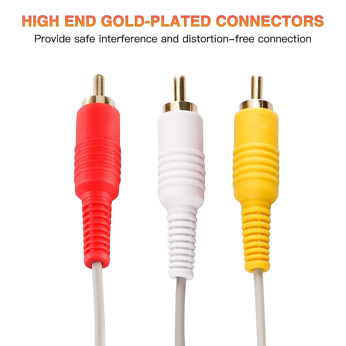 AV Cable for Wii Wii U, Composite Audio Video TV connector Cable Cord for Nintendo Wii U/Wii