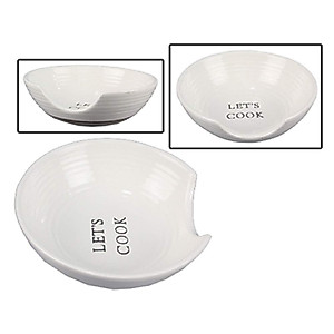Youngs Let's Cook Ceramic Spoon Rest