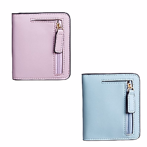 Gostwo Womens Rfid Blocking Small Compact Bifold Luxury Genuine Leather Pocket Wallet Ladies Mini Purse with ID Window