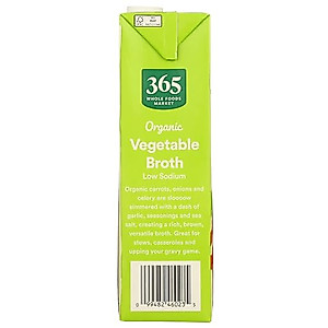 365 by Whole Foods Market, Organic Low Sodium Vegetable Broth, 32 Fl Oz