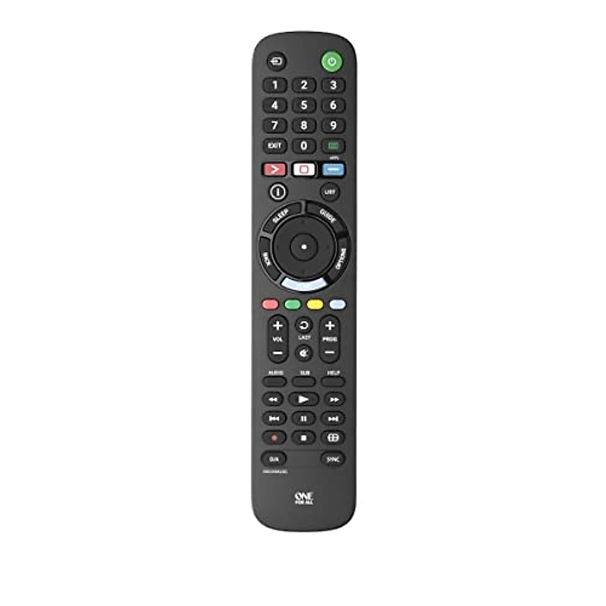 One For All TV Replacement Remote Compatible with Sony TVs Only (LCD, LED, OLED, Plasma) - Ideal Replacement Remote Control with Same Functions as The Original Remote, Black, Model URC4812