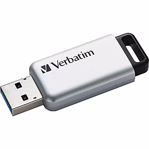 Verbatim 98664 Store 'n'Go Secure Pro USB 3.0 Flash Drive w/AES 256 Encryption, 16GB, Silver