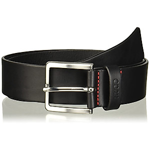 HUGO Boss Men's Gionios Italian Belt Accessory, New black, 110