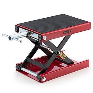 Orion Motor Tech Motorcycle Lift, 4-13 Inch Motorcycle Scissor Jack, 1100lb Capacity Wide Deck Motorcycle Center Stand and 1/2 Ton Scissor Lift Jack for Street Bikes Cruisers Touring Motorcycles More