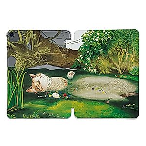 Cute Cat in Classical Art Pattern Case Compatible with All Generations iPad Air Pro Mini 5 6 11 inch 12.9 10.9 10.2 9.7 7.9 Plastic Fabric Cover Slim Smart Stand SN1073 (8.3" Mini 6th gen)