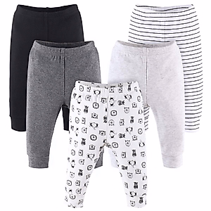 The Peanutshell 5 Pack Baby Boy or Girl Pants Set - 100% Cotton Toddler Pants, Newborn Boy or Girl Clothes for Toddlers and Babies - Safari Animals Multicolor