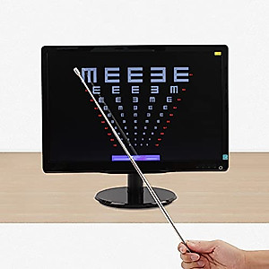 Pocket Pointer Presentation Pointer 2 in 1 Ballpoint Pen Pointer for Optometry Stainless Steel Extendable Telescopic Retractable Pointer for Teacher Professor Presentation and Lecture