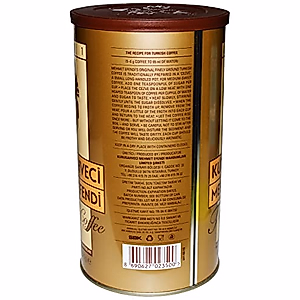 Kurukahveci Mehmet Efendi Turkish Coffee Ground Roasted Turkish Traditional Coffee Kurukahveci Mehmet Efendi Since 1871 (17.6 OZ / 500 Gr Can) (Pack of 2)