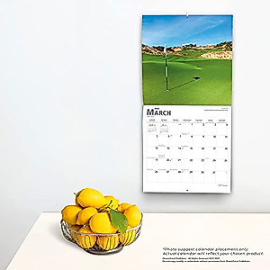 Golf Courses | 2023 12 x 24 Inch Monthly Square Wall Calendar | BrownTrout | Golfing Sport