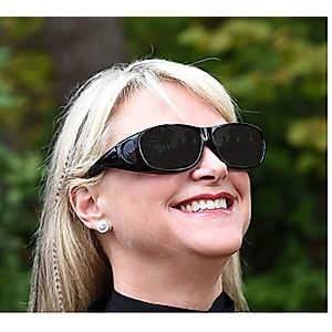 Fit over Sunglasses For Women And Man Plastic Polarized Sunglasses UV 400 Black