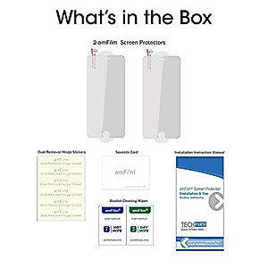 amFilm Screen Protector 4.7“ for Apple iPhone 8, iPhone 7, iPhone 6S and iPhone 6, Tempered Glass 4.7“, 2 Pack