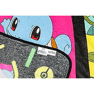 Northwest Pokemon 90's Character Box Design Gaming Plush Throw Blanket 46' x 60'