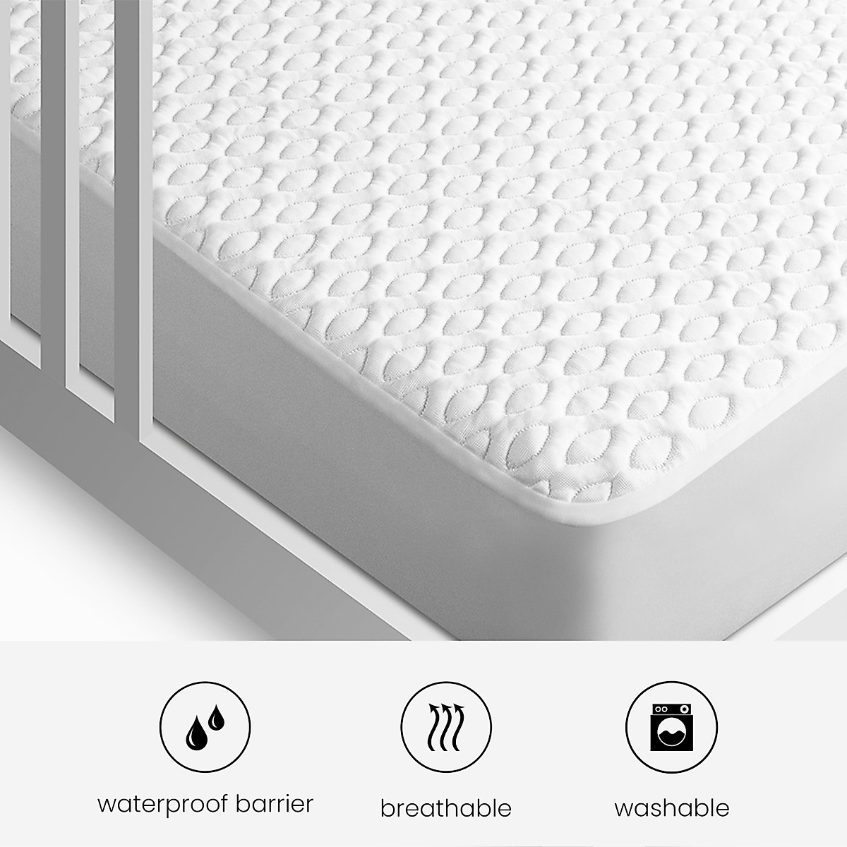 Bedgear Ver-Tex Cooling Crib Mattress Protector - Waterproof and Instant Cooling Mattress Cover for Bed - Deep Pockets and Adjustable Base Friendly - Hypoallergenic