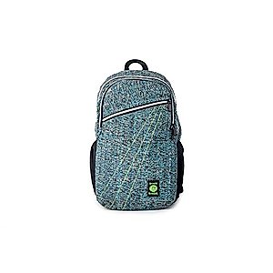 DIME BAGS City Dweller Casual Hemp Backpack with Padded Laptop Compartment and Water Bottle Holder (Glass)
