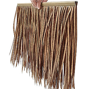 DIOB Palm Thatch Simulation Thatch Tile Fireproof Straw Thatched for Garden Patio Umbrella Fence Party Decoration (Size : 0.5x0.5m)