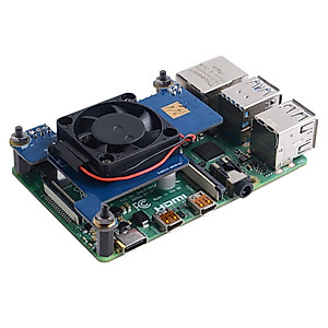 GeeekPi PoE HAT for Raspberry Pi 4, Support IEEE 802.3af or 802.3at PoE Standard, with Cooling Fan 30x30x7mm for Raspberry Pi 4 Model B / 3B+ 3B Plus