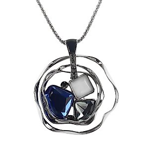 Merdia Long Chain Necklace for Elegant Women Pendant Necklace with Created Crystals | Necklaces for Women | Birthday Gifts for Women | Women Jewelry | Necklaces for Girlfriend | Women's Necklace