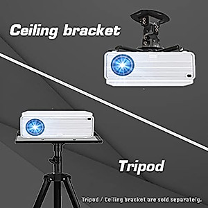Native 1080P WiFi Projector, ERISAN 5G Wi-Fi Full HD Video Projector, Support iOS/Android Mac Sync Screen, 300" Display for Home Business, Compatible w/HDMI, VGA, USB, PC, DVD, White, S50W