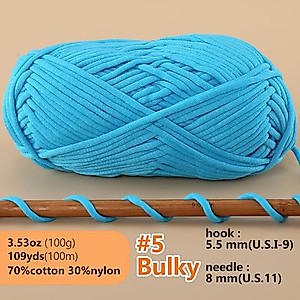 Yarn for Crocheting,100g Soft Yarn for Crocheting,Crochet Yarn for Sweater,Hat,Socks,Blankets(Blue)
