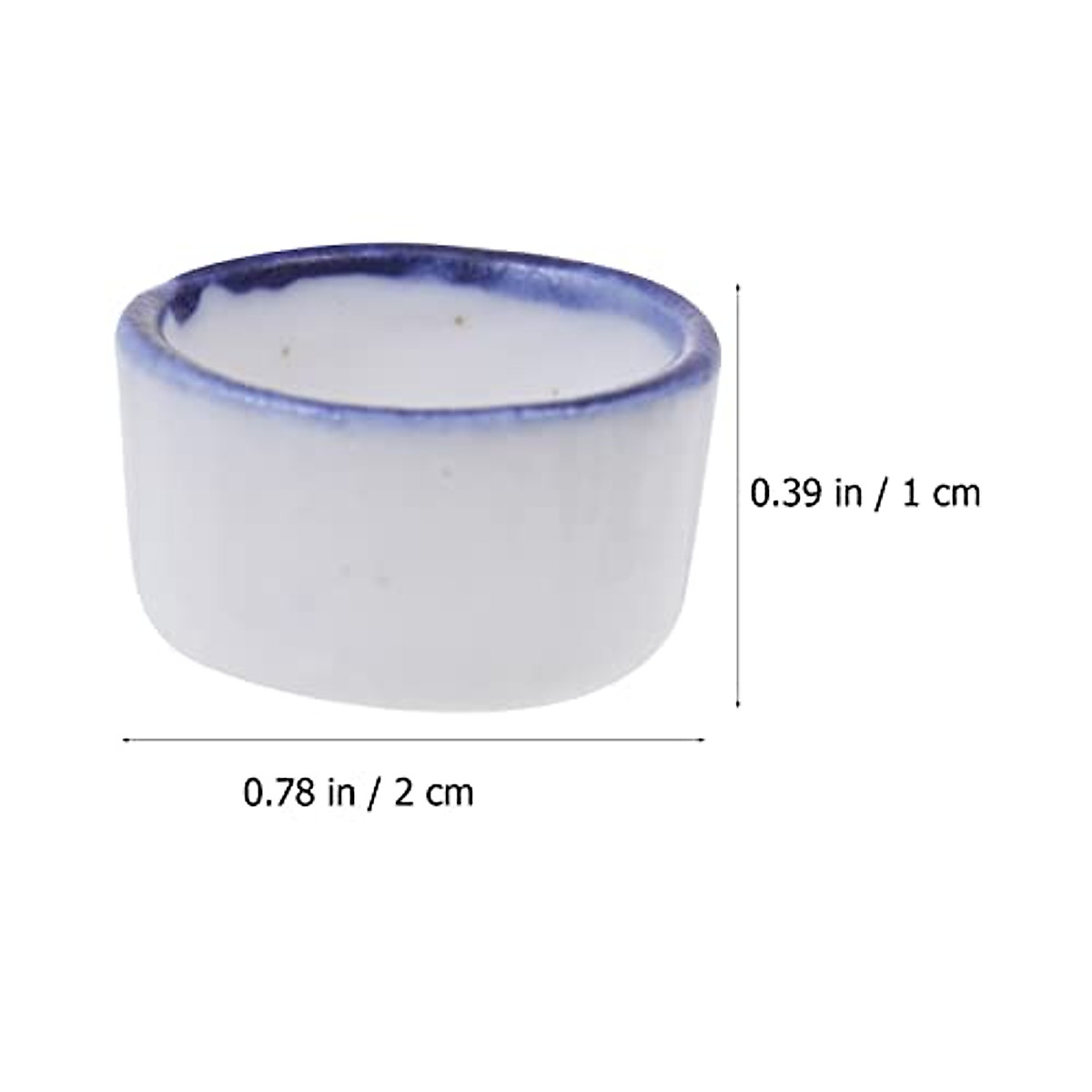 Ipetboom 12pcs Reptile Food Dish Bowl, Worm Dish Ceramic Pet Bowls Terrarium Bowls Reptile Water Sink for Leopard Gecko Bearded Dragon Tank Accessories, 2x2x1cm