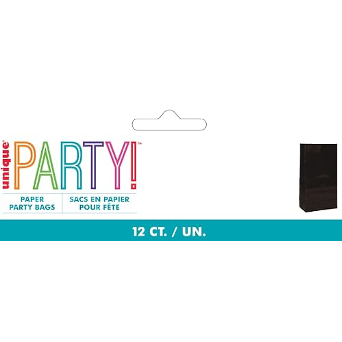 Black Magic Paper Party Bags - 10" x 5" (12 Pack) - Elegant & Eco-Friendly Design - Perfect for Any Occasion