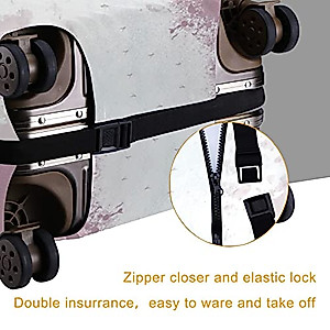 ISUNIET Travel Suitcase Protective Cover Trunk Case Washable Elastic Luggage Cover Fits 18"-32" Suitcase Protector Baggage With Concealed Zipper Gifts for Women Girls Cute 18 Medium