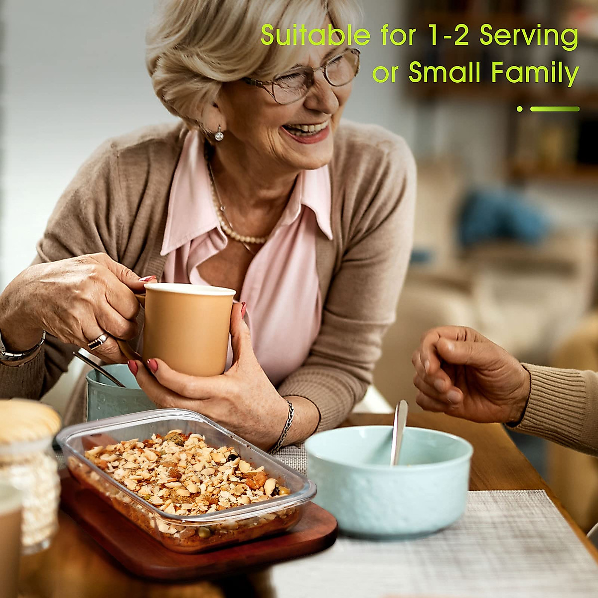 Mini-1.5 QT Glass Baking Dish for Oven, (Single Serving) Glass Pan for Cooking Dish Casserole Dish Rectangular Baking Pan Glass Bakeware