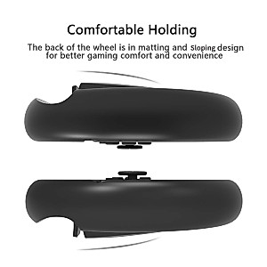 4 Pack Switch Steering Wheel Compatible with Mario Kart 8 Deluxe, GH Racing Wheel Accessories Compatible with Nintendo Switch/Switch OLED Joy Con Controller (Black x2, Red and Blue)