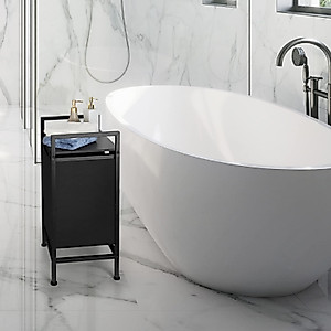 Laundry Hamper, Laundry Basket Laundry Room Shelves Hampers for Laundry with Removable Bag and Top Shelf Clothes Hampers for Small Space Laundry Sorter for Laundry Room Bedroom Bathroom, Rustic Brown