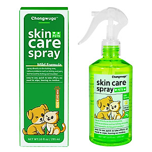 Chongwuge Pets Wound Care Spray for Dogs & Cats, Allergy Relief, Relieve Itching and Pain, Healing Wounds, Mild Formula, Spray-on Easy to Use, 10 fl oz