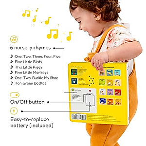 Cali's Books Patty Cake Nursery Rhyme Interactive Books for 1 Year Old - Perfect 1 Year Old Girl Gifts Sound Book for Toddlers 1-3 - Musical Book for Toddlers with 6 Favorite Songs