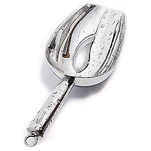JBscoop Stainless Steel Scoop for ice, 9.6 Inch Metal Food Scoop Kitchen Bar Party Wedding Heavy Duty Dishwasher Safe - 8 Oz