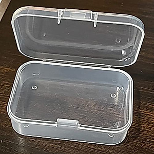 Wotermly 30 Pcs Small Containers Assorted Sizes Small Plastic Containers with Lids Small Mini Clear Plastic Beads Storage Containers Box with Hinged Lid for Storaging Tiny Items (Mixed30P)