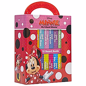 Disney - My Friend Minnie Mouse - My First Library 12 Board Book Block Set - Great for Teaching First Words - PI Kids