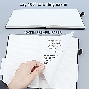 KaiRuiYing 3 Pack Journal Notebook with Pen Holder, A5 Notebooks for Work/Writing, College Ruled Notebook for School, Thick Journal for Men/Women, Note Book/Pads for Note Taking, Lined Notebook