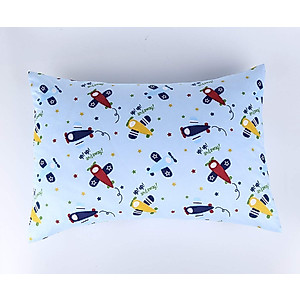 IBraFashion Toddler Pillowcases 2 Packs 100% Cotton 14x19 for 13x18, 12x16 Toddler Pillow Airplanes Printings Boys