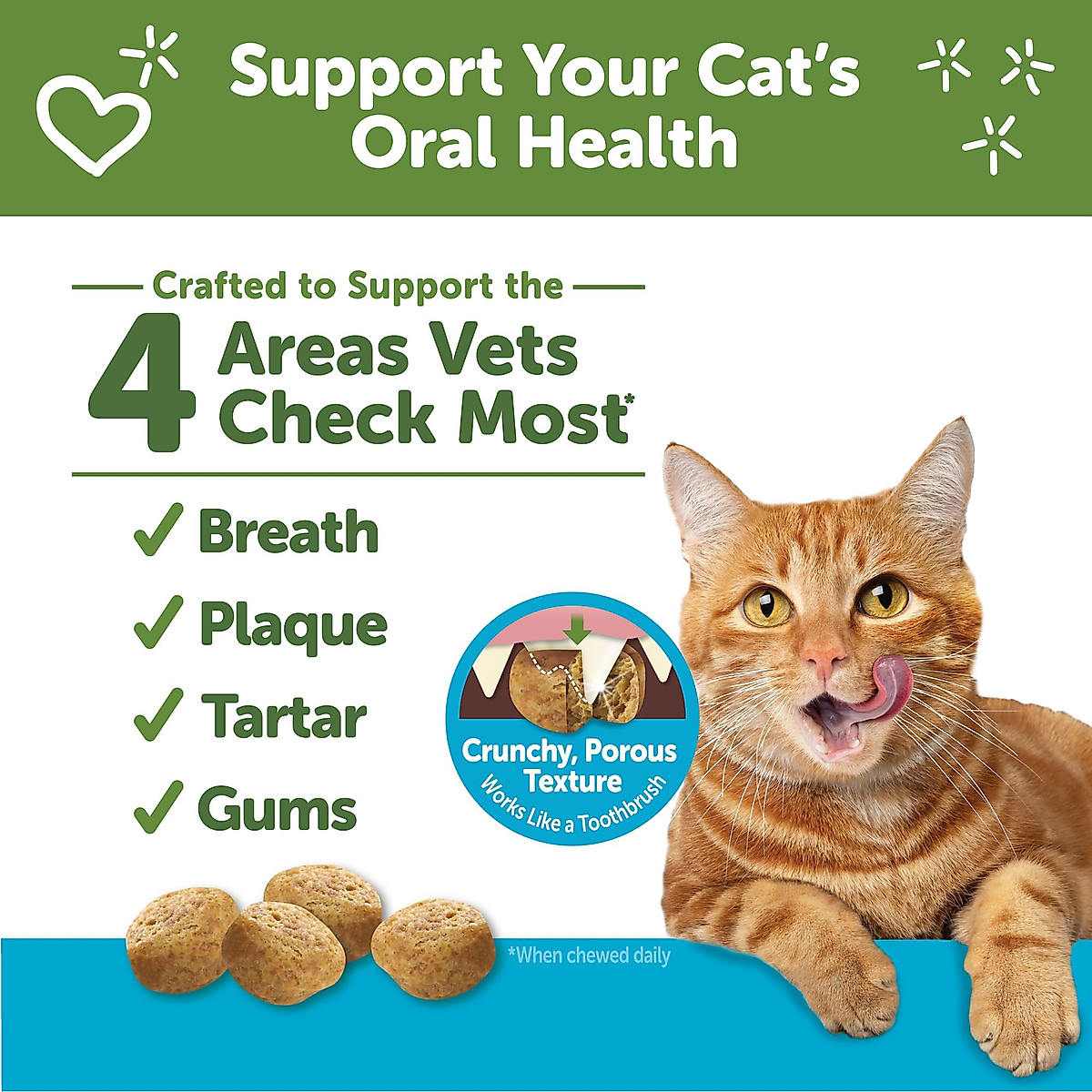 Whimzees Wellness Natural Cat Dental Treats, Chicken & Tuna Flavor, 4.5 Ounce