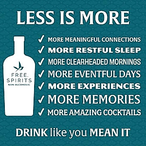 Free Spirits - Non-Alcoholic Tequila Alternative - Award-Winning - The Spirit of Tequila - Low Calorie, Low Sugar, Vegan, Gluten-Free, Mood Lifting Vitamins -750ml