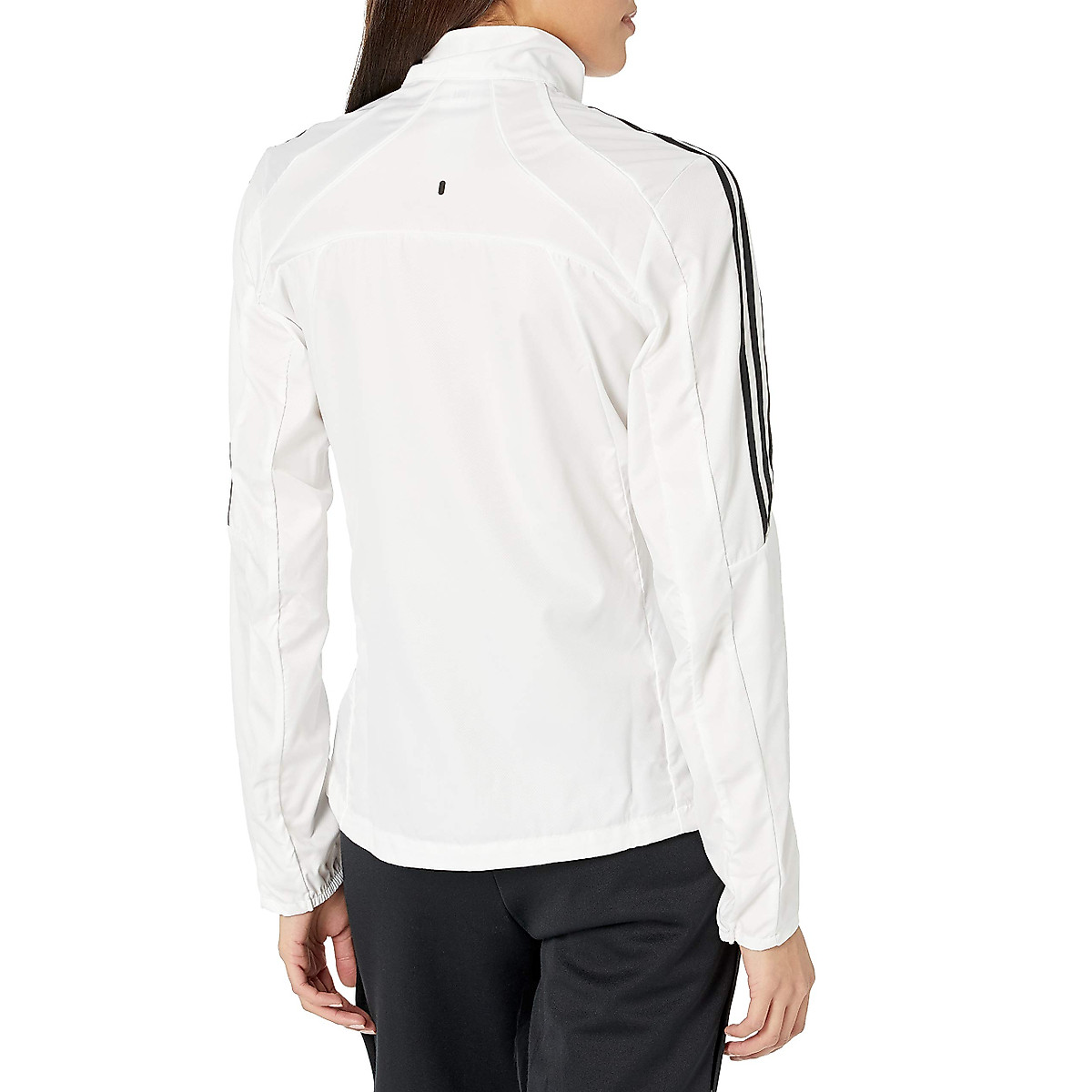adidas Women's Marathon 3-Stripes Jacket, White, Small