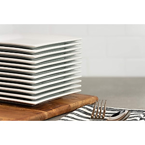 10 Strawberry Street 6" Catering Square Appetizer Plate, Set of 12