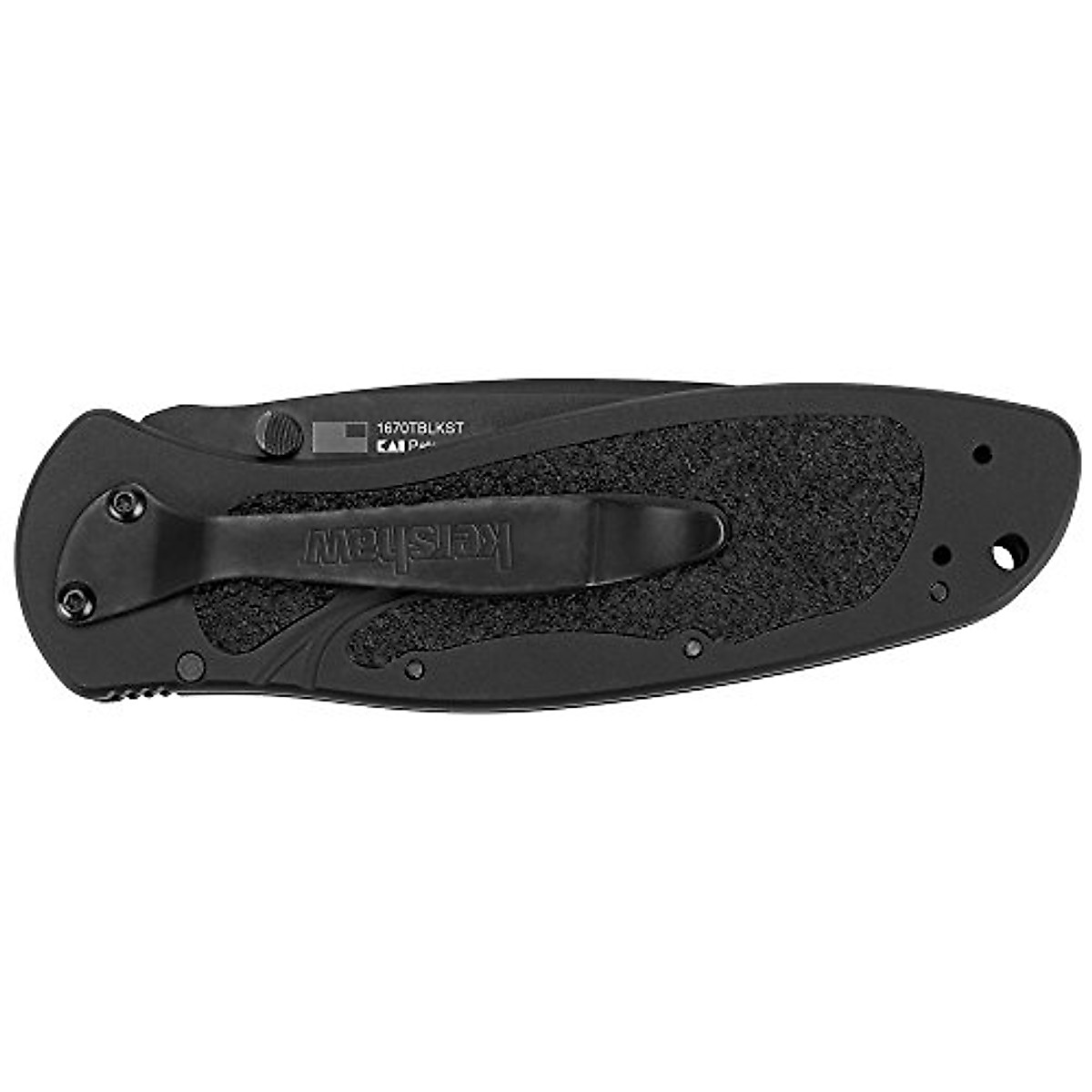 Kershaw Blur Tanto Black Pocketknife, 3.4" Sandvik 14C28N Stainless Steel Recurved Blade, Assisted Thumb-Stud Opening EDC