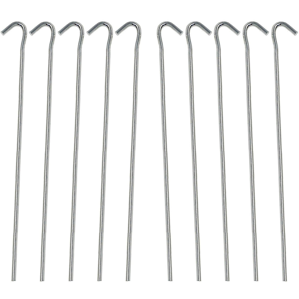 HUJI 20PCS Galvanized Steel Tent Pegs Stakes