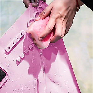 Silicone Mat for Painting 20"x16", Silicone Craft Mat Set with Magnetic Pop-Up Water Cup, Brush, Bag, 12 Color Dividers, Best Gift Chrismad for Family, Pink