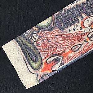 PAUBOLI Baby Boy Bodysuit Fake Tattoo Sleeve Shirt Bodysuit (6-12 Month, Black)